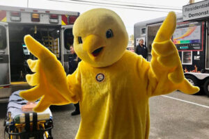 Jenkins Foundation – Airy the Canary Mascot - Olympus Mascots