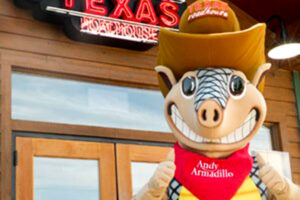 Texas Roadhouse Mascot - Andy Armadillo - Olympus Mascots